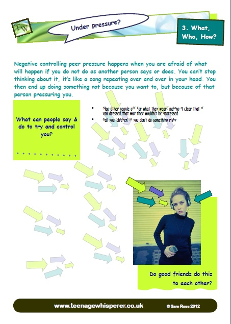 Tackling the issue of peer pressure: free resource! – Teenage Whisperer ...